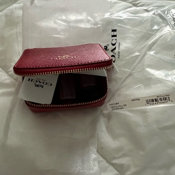 Coach | Accessories | Copy Nwt Coach Red Triple Pill Box | Poshmark